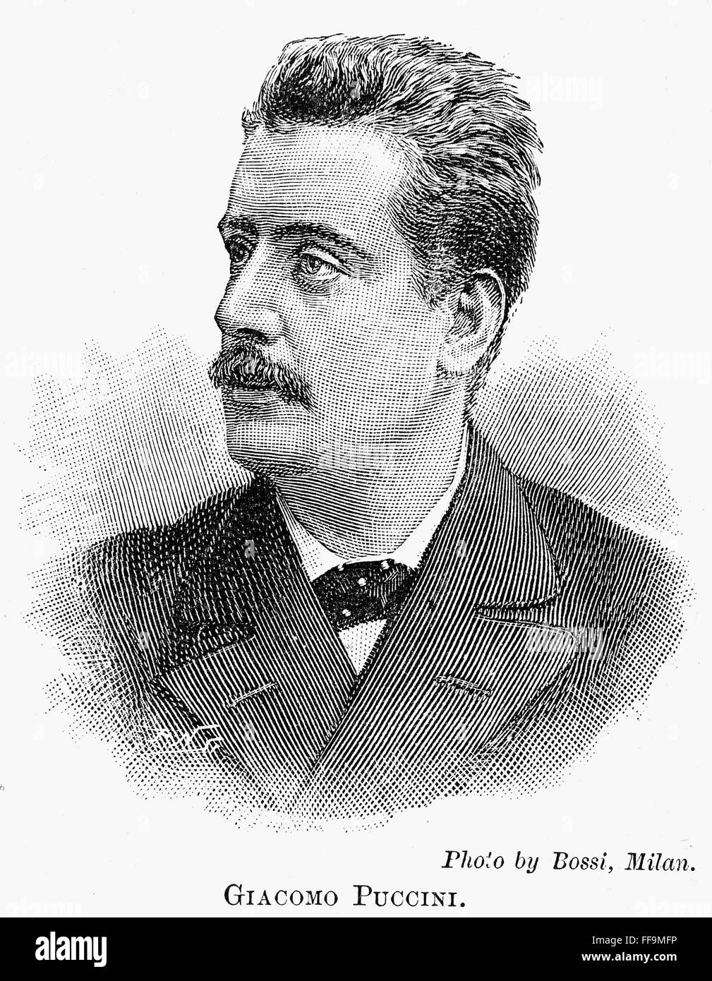 GIACOMO PUCCINI (1858-1924). /nItalian operatic composer. Wood ...
