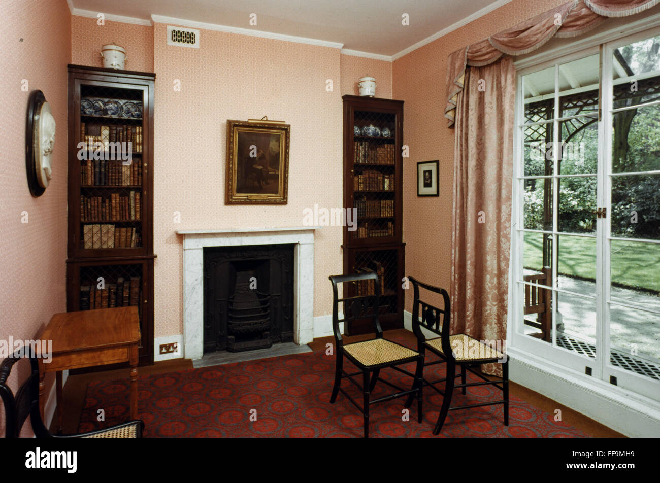 JOHN KEATS: HOUSE. /nKeats's sitting room, John Keats House, Hampstead ...