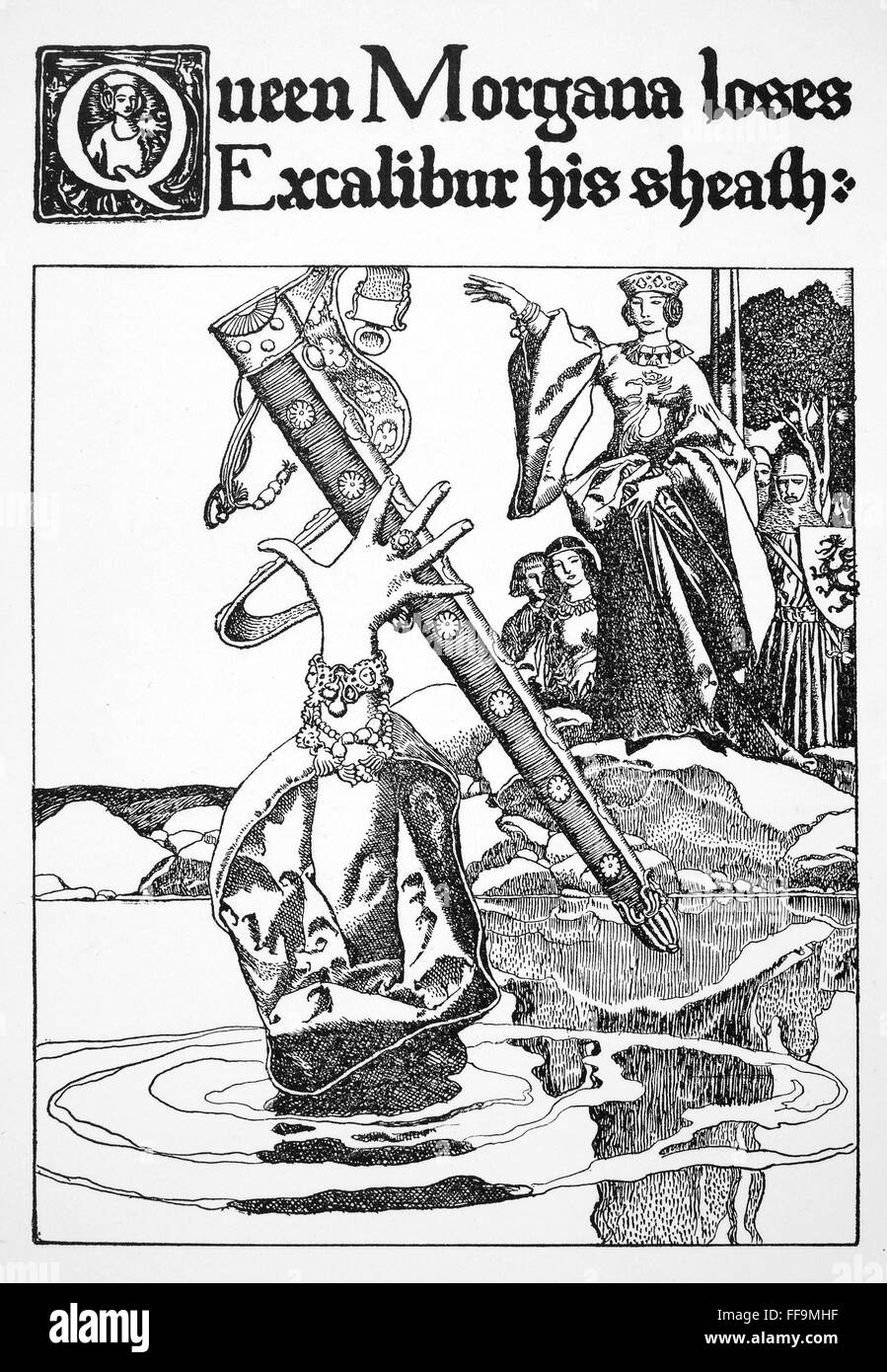 PYLE: MORGAN LE FAY. /n'Queen Morgana loses Excalibur's sheath ...