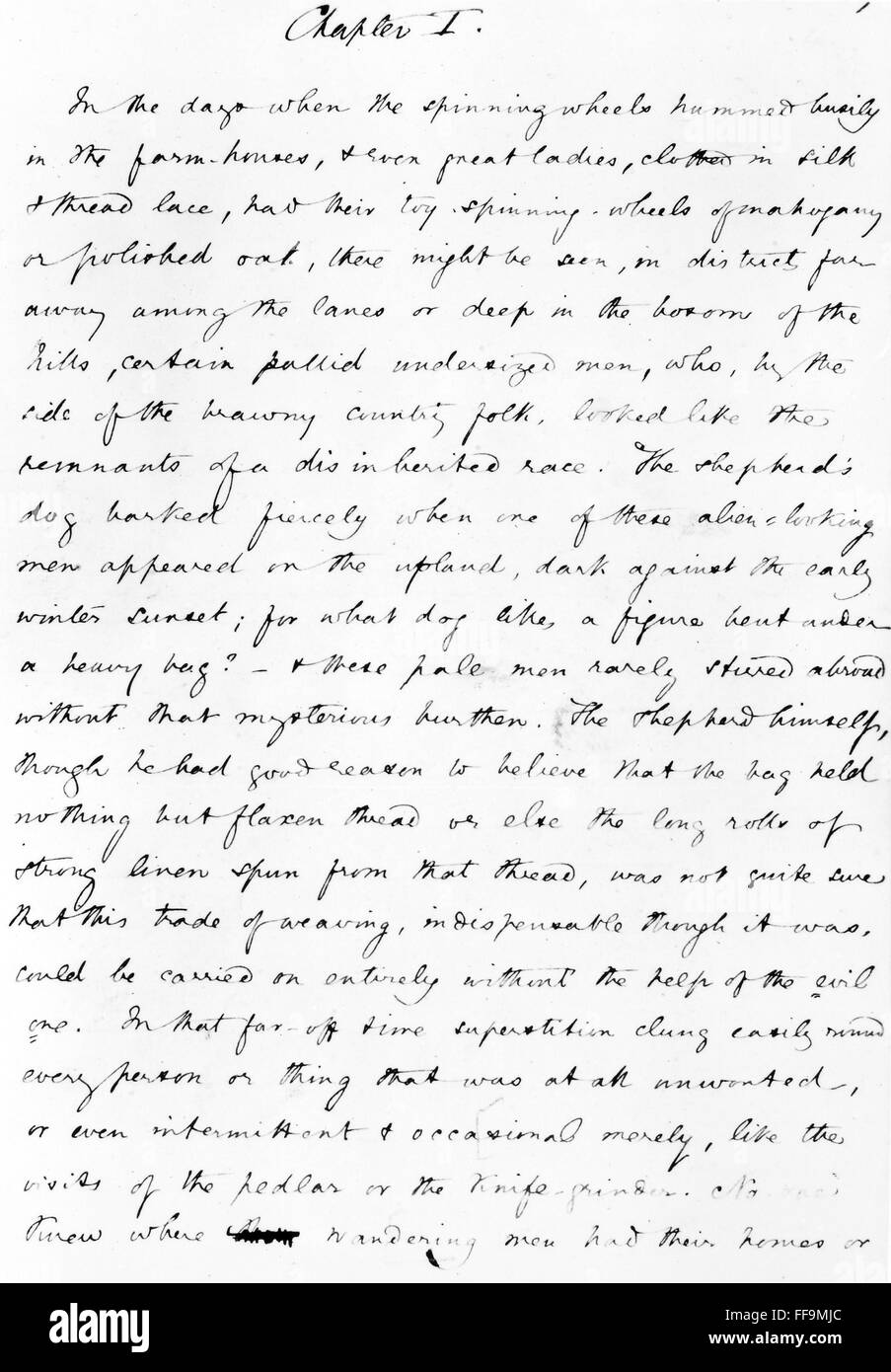 GEORGE ELIOT MANUSCRIPT. /nThe beginning of the autograph fair copy ...