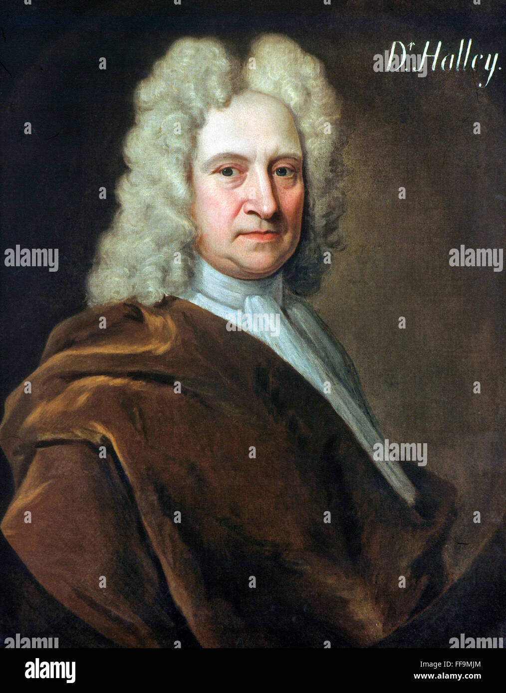 EDMUND HALLEY (1656-1742). /nEnglish astronomer. Oil on canvas, 1721 or ...