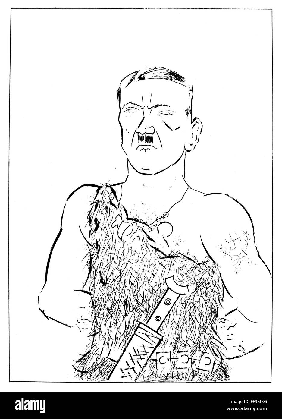 HITLER CARTOON, 1923. /n'Hitler the Savior.' Pen and ink drawing, 1923 ...