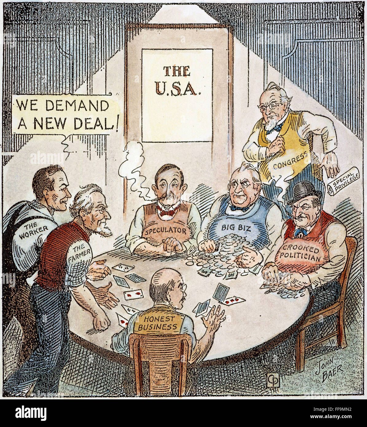 CARTOON: NEW DEAL, 1932. /n'We Demand a New Deal!' American cartoon ... CARTOON: NEW DEAL, 1932. /n'We Demand a New Deal!' American cartoon ...