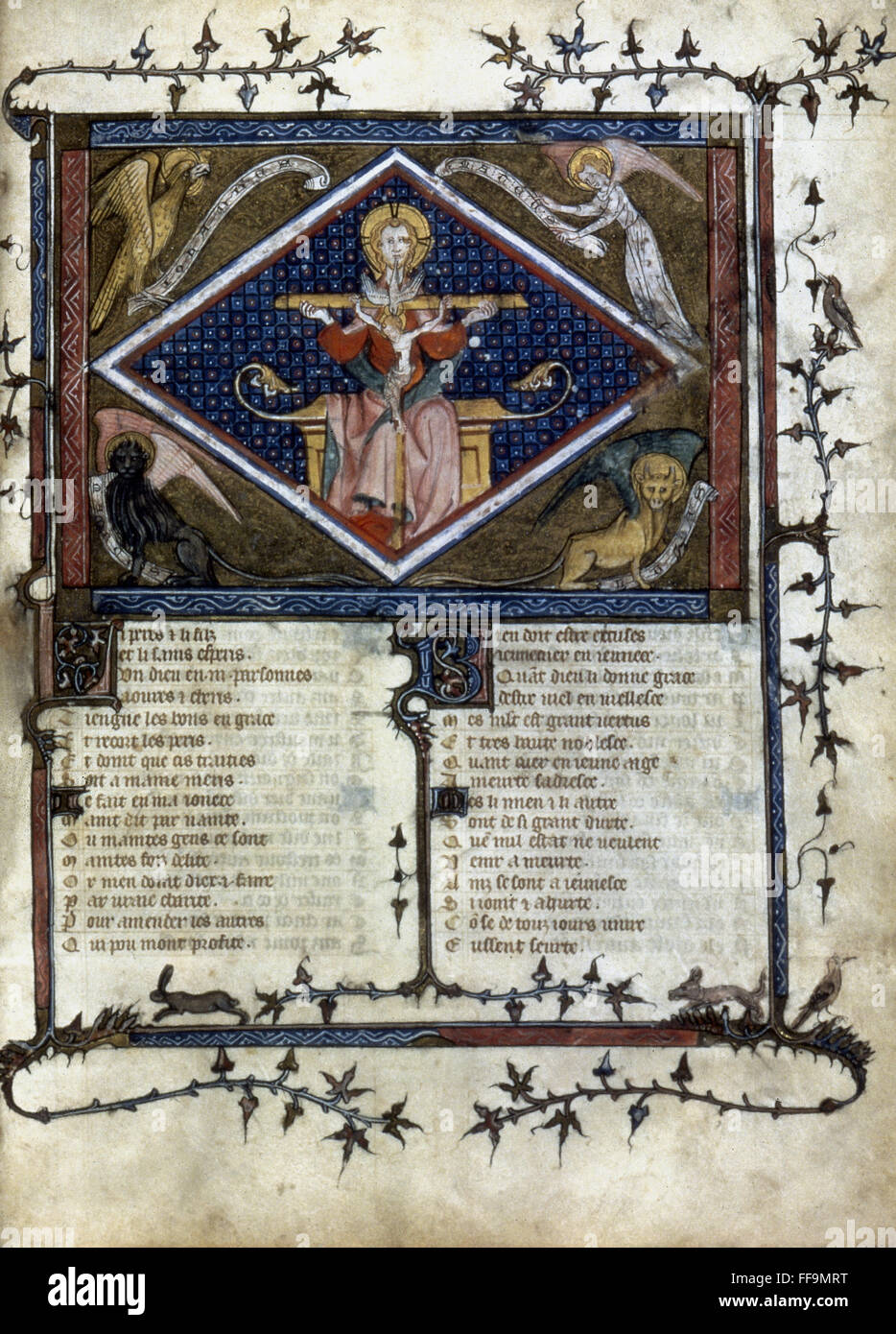 TRINITY. /nWith Evangelist symbols from a mid-14th century French ...