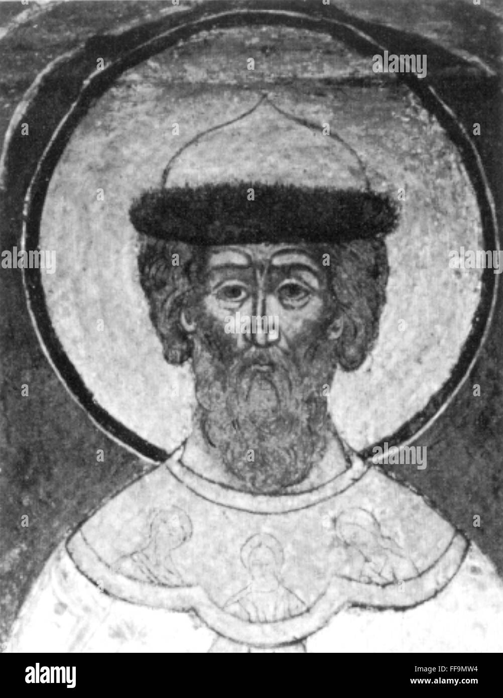 ALEXANDER NEVSKY /n(c1220-1263). Russian hero. Detail of a mural from ...