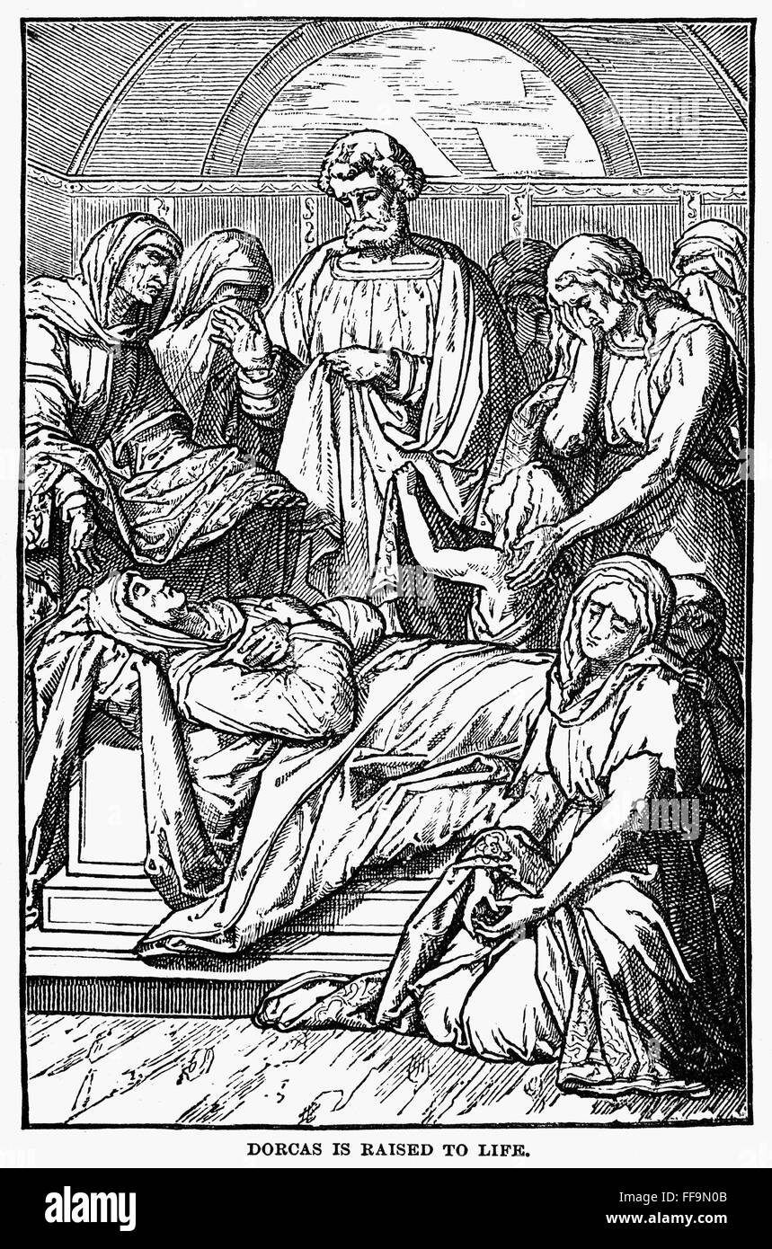 DORCAS RAISED TO LIFE. /nDorcas (Tabitha) is raised to life by Saint ...