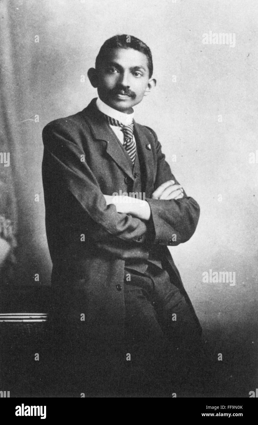 MOHANDAS GANDHI (1869-1948). /nHindu nationalist and spiritual leader ...