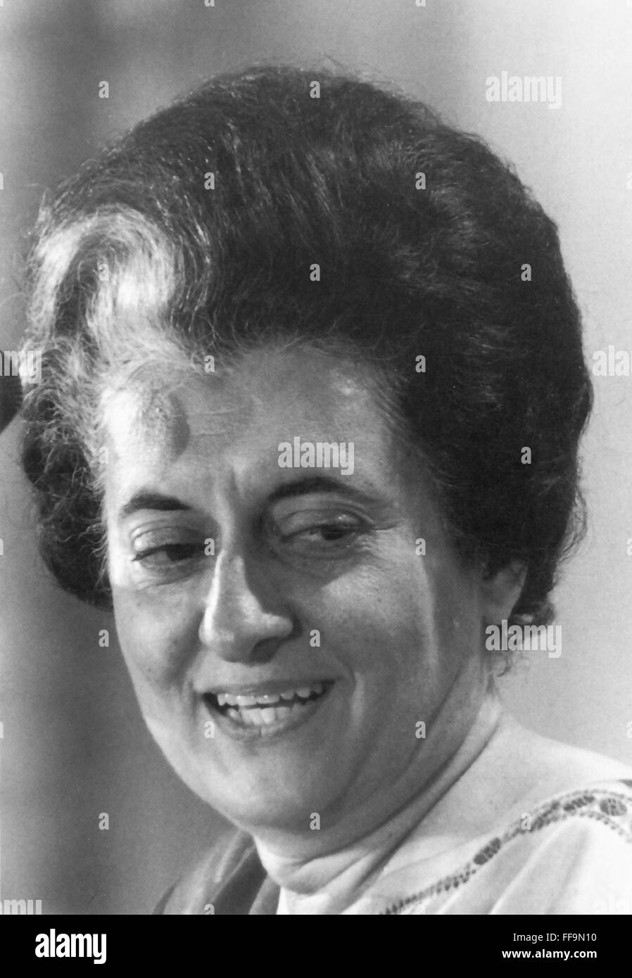 INDIRA NEHRU GANDHI /n(1917-1984). Indian political leader Stock Photo ...