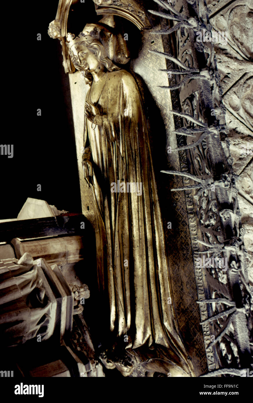 ELEANOR OF CASTILE. /nBronze effigy of Eleanor of Castile (1st Queen of ...