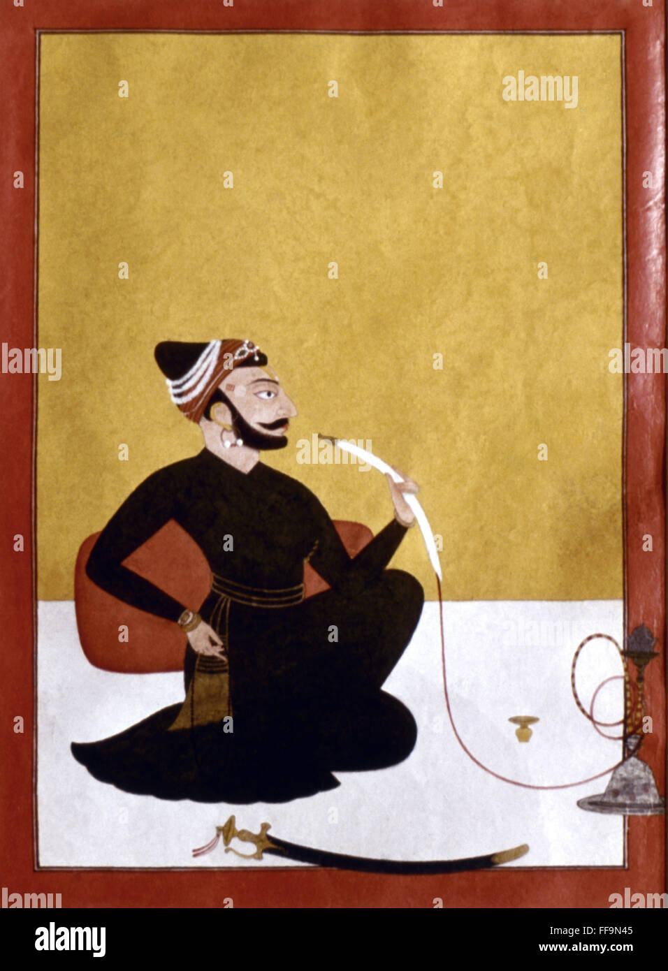 INDIA: RAJA, c1720. /nRaja Ajmal Dev of Mankot Stock Photo - Alamy