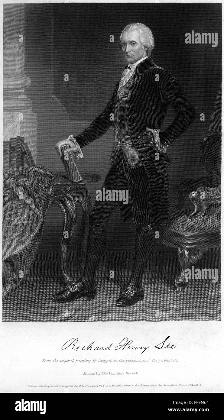 RICHARD HENRY LEE /n(1732-1794). American Revolutionary statesman ...