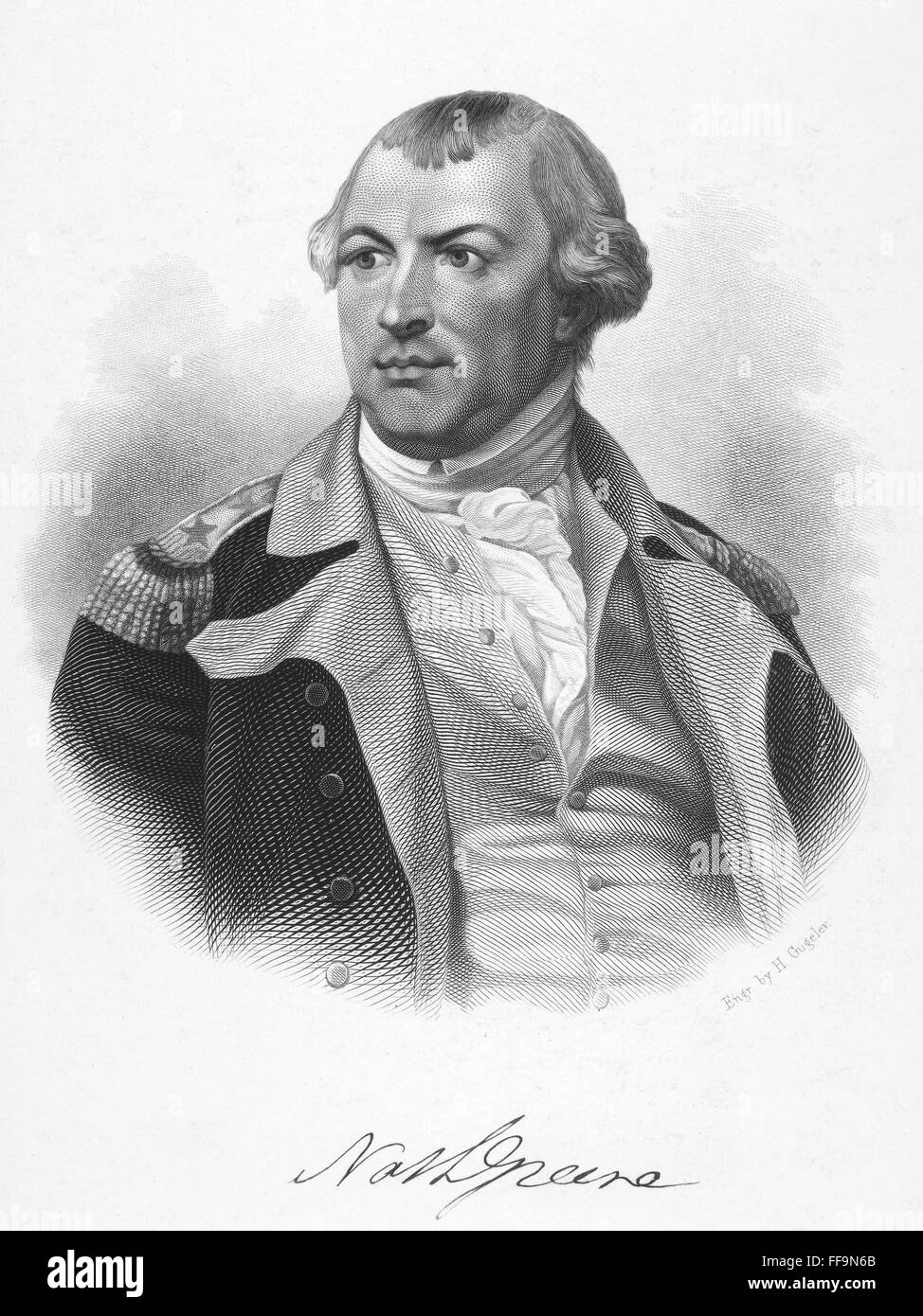 NATHANAEL GREENE /n(1742-1786). American Revolutionary officer. Steel ...