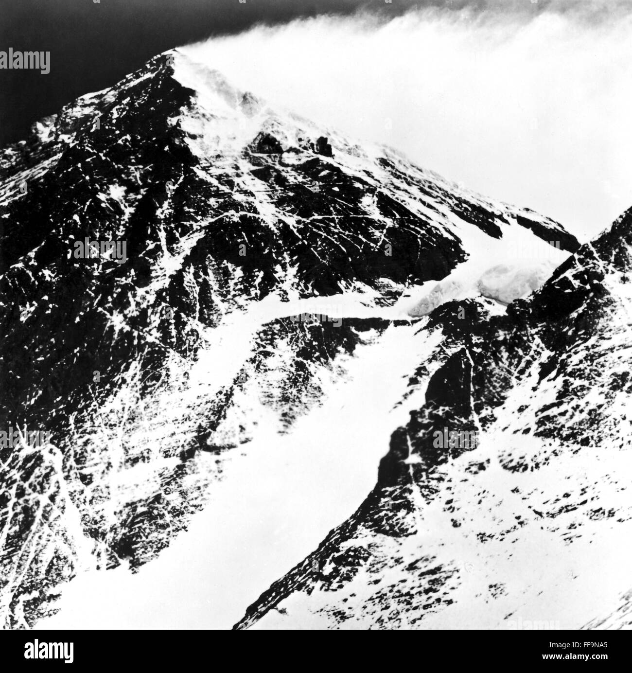 NEPAL: MT. EVEREST, 1953. /nMount Everest, the Lhotse face, 1953 Stock ...