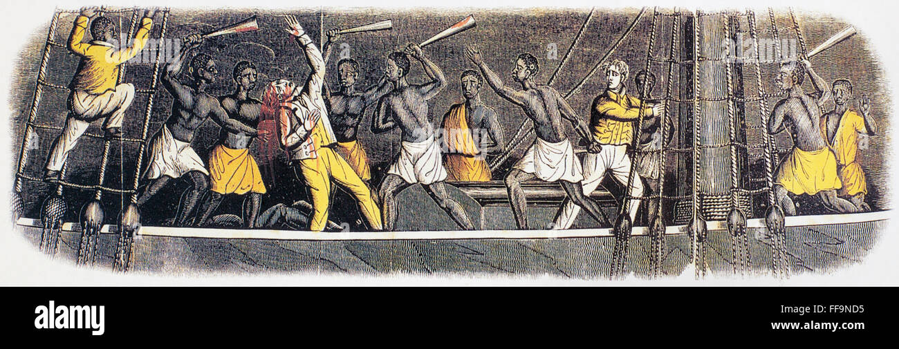 AMISTAD SLAVE MUTINY, 1839. /nAfrican slaves, led by Joseph CinquΘ ...