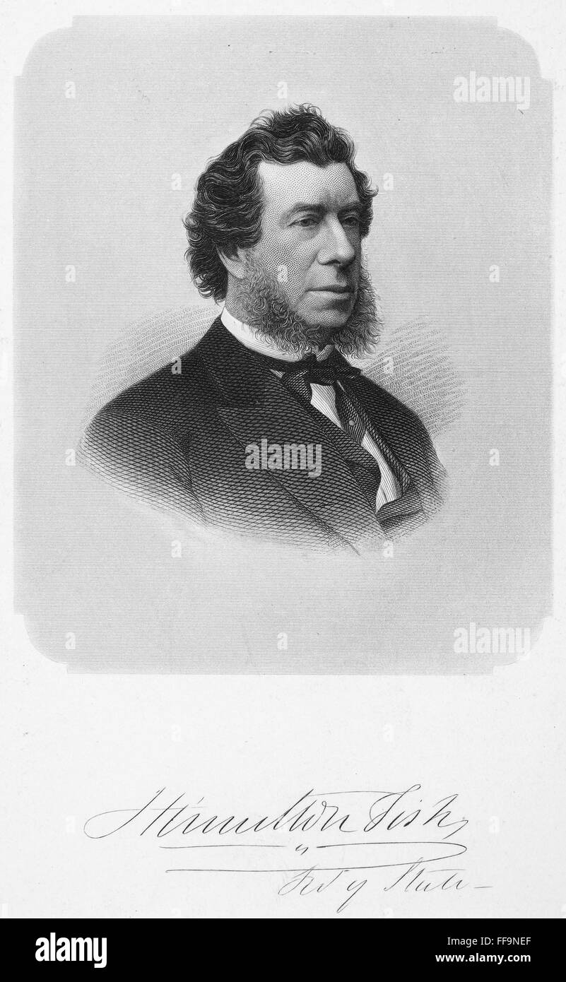 HAMILTON FISH (1808-1893). /nAmerican statesman. Steel engraving, 19th ...