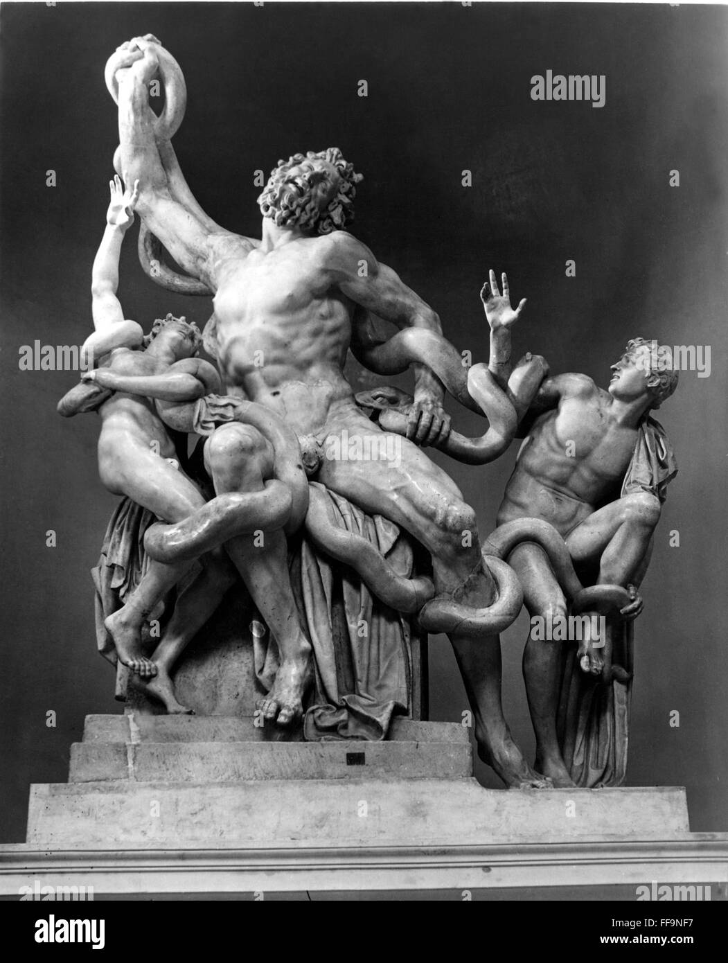 GREEK MYTHOLOGY: LAOCOON. /nMarble statue, 42-21 B.C., by the three ...
