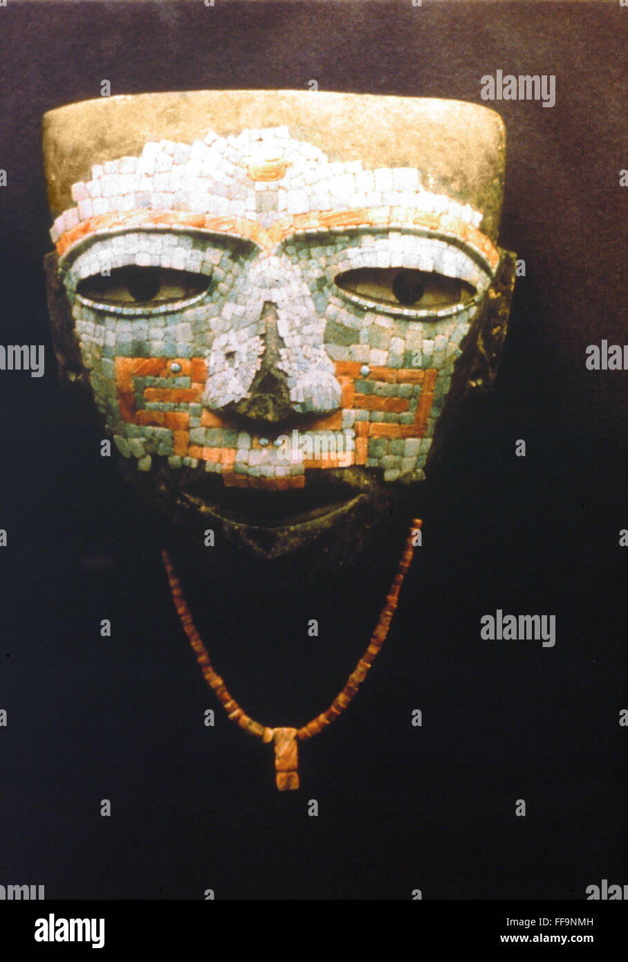 MAYAN FUNERARY MASK. /nMosaic funerary mask. Teotihuacan culture ...