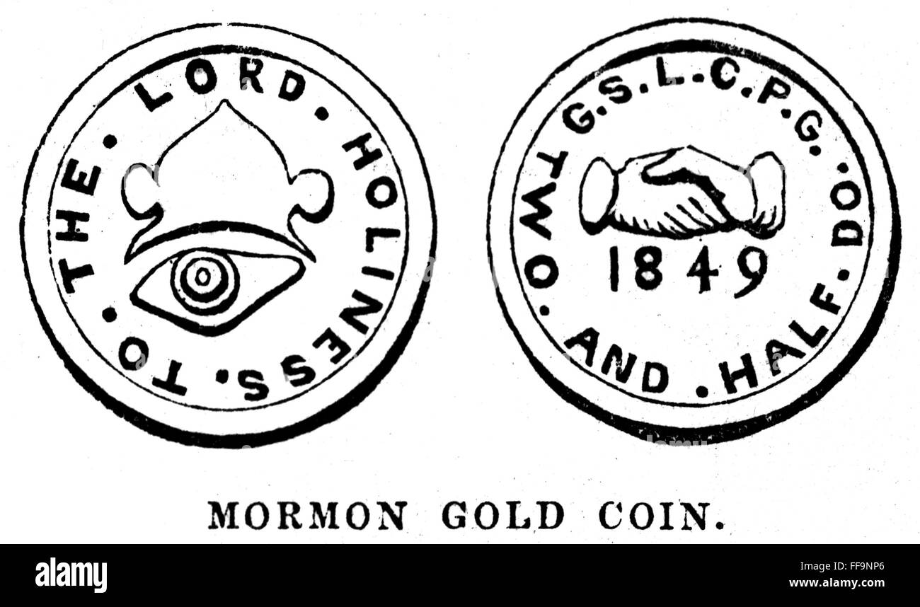 MORMON GOLD COIN, 1849 Stock Photo - Alamy
