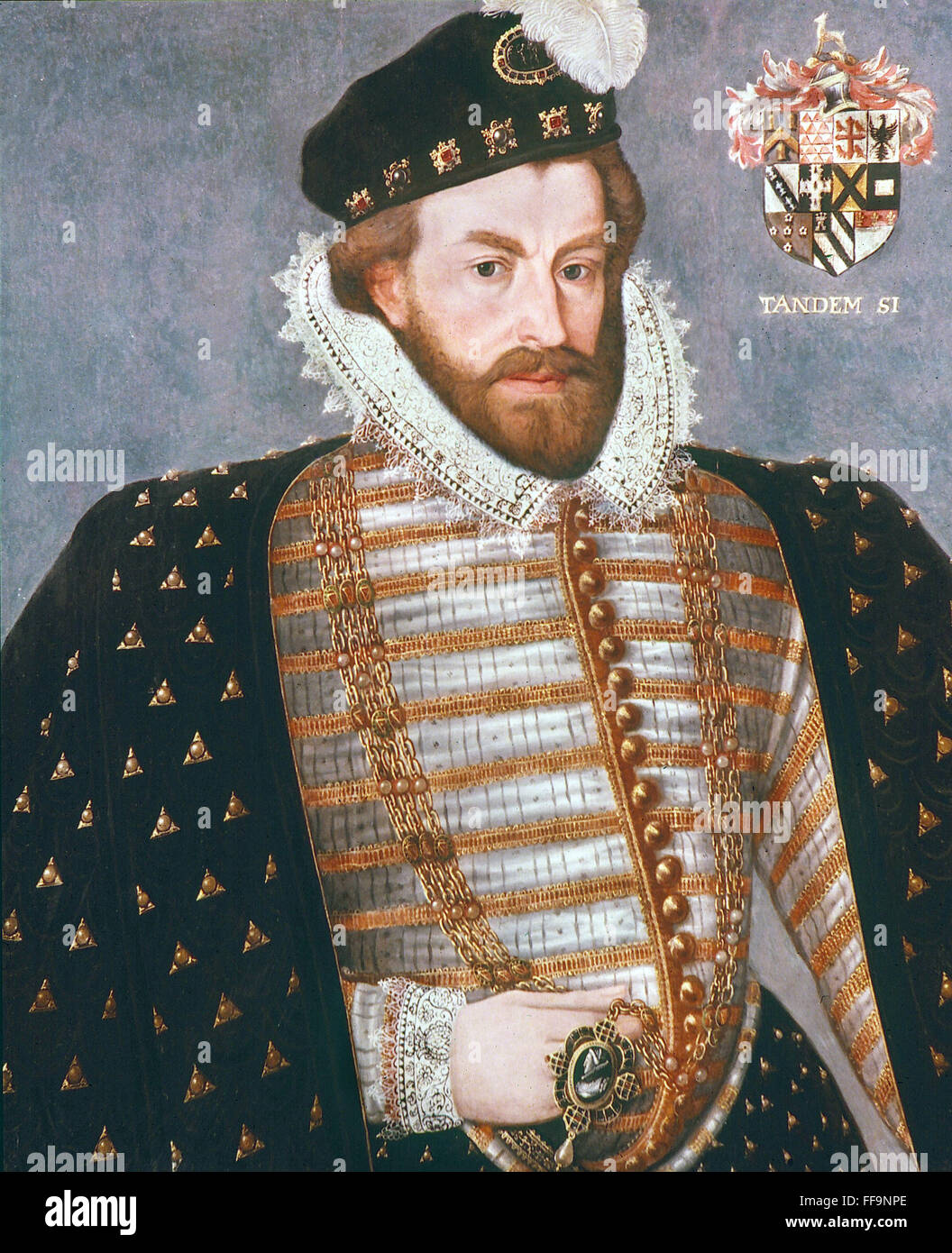 SIR CHRISTOPHER HATTON /n(1540-1591). Lord Chancellor and a favorite of ...