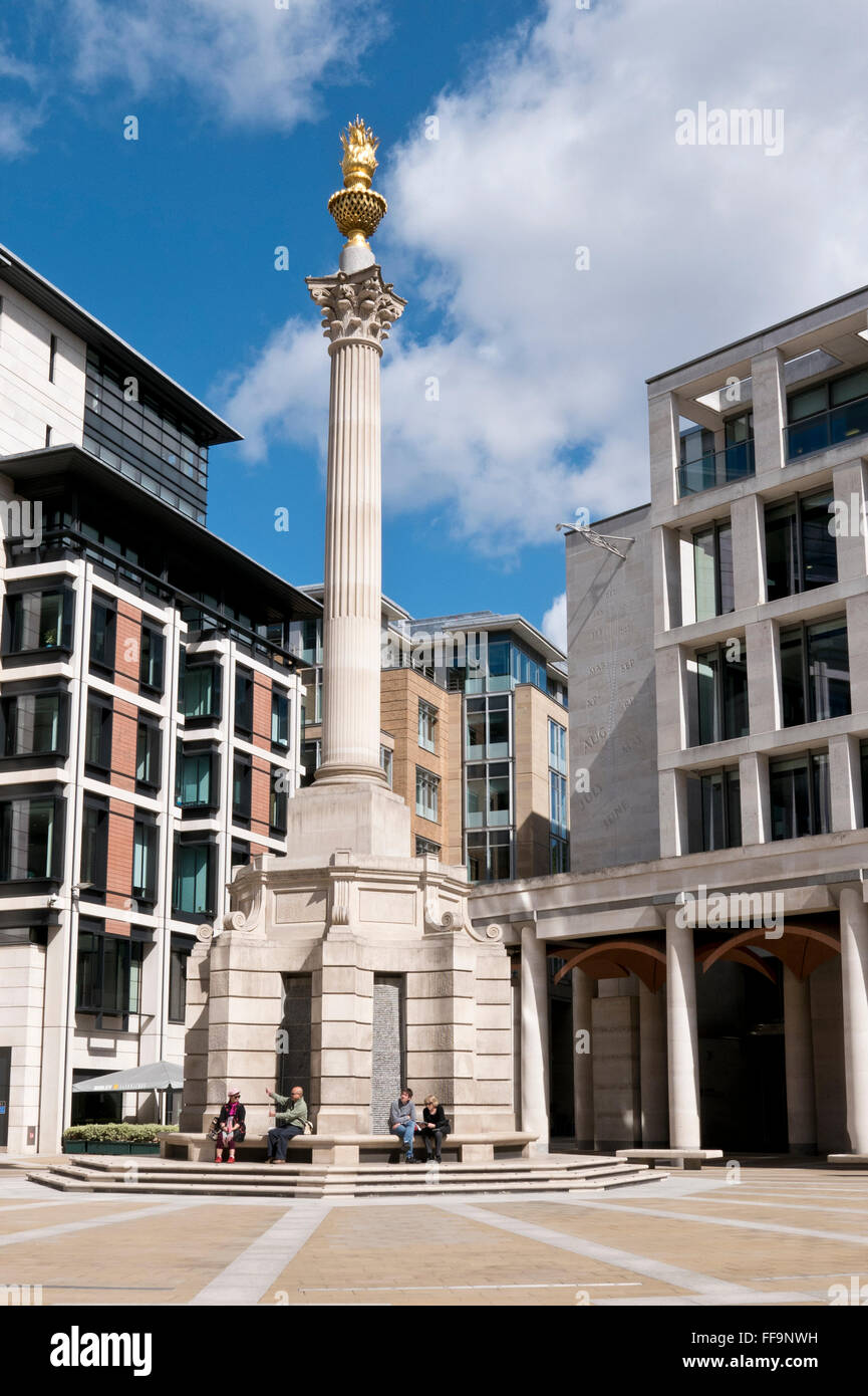 The Paternoster column in Paternoster Square in London, United Kingdom ...