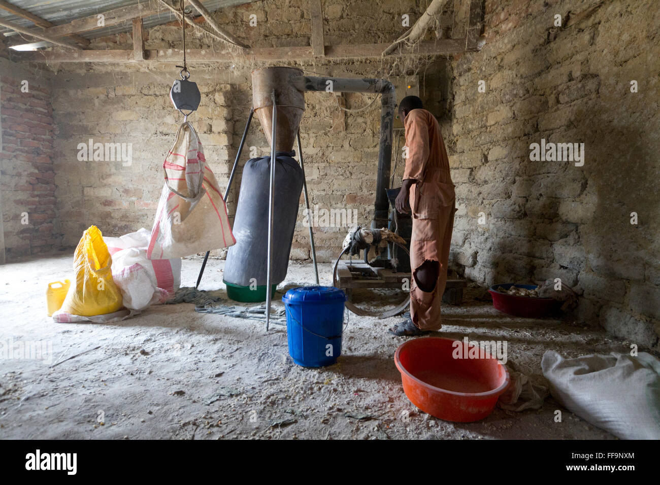 Traditional miller in Kiwanja near Rutshuru ,North Kivu, Democratic ...