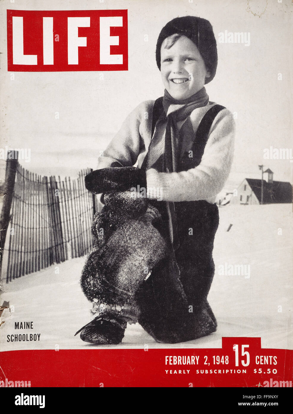 LIFE MAGAZINE, 1948. /nAn unidentifed Maine schoolboy on the cover of ...