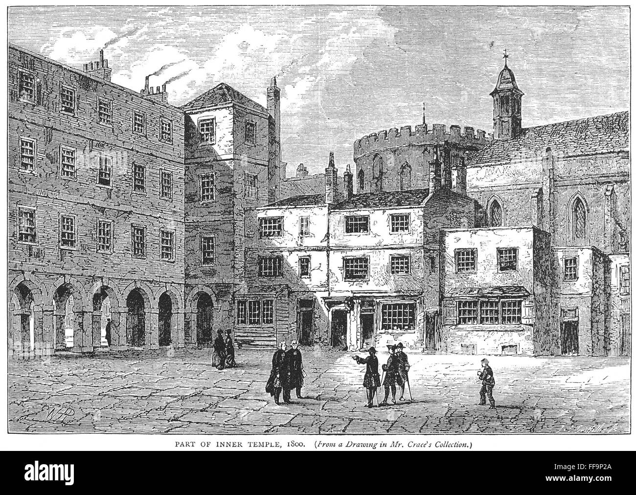 LONDON: INNER TEMPLE, 1800. /nPart of the Inner Temple, one of the four ...