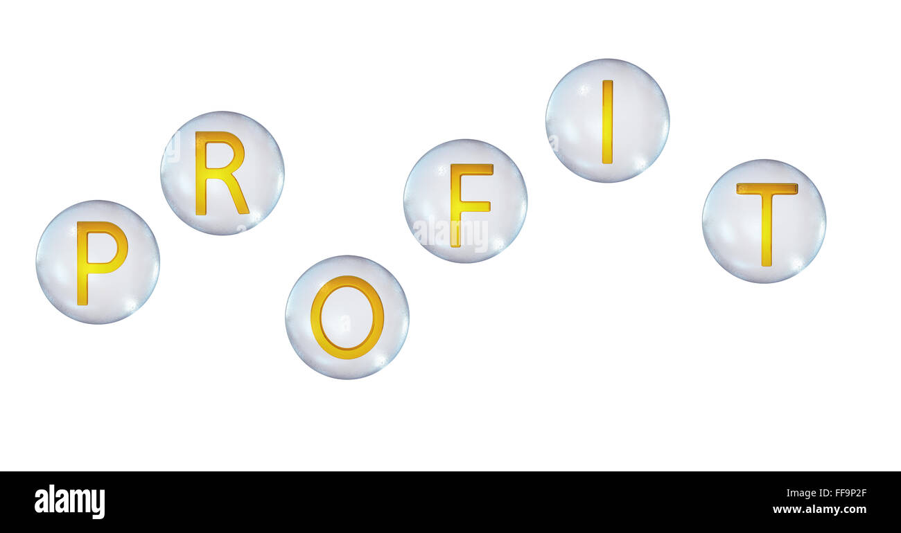 Word profit bubbles isolated hi-res stock photography and images - Alamy