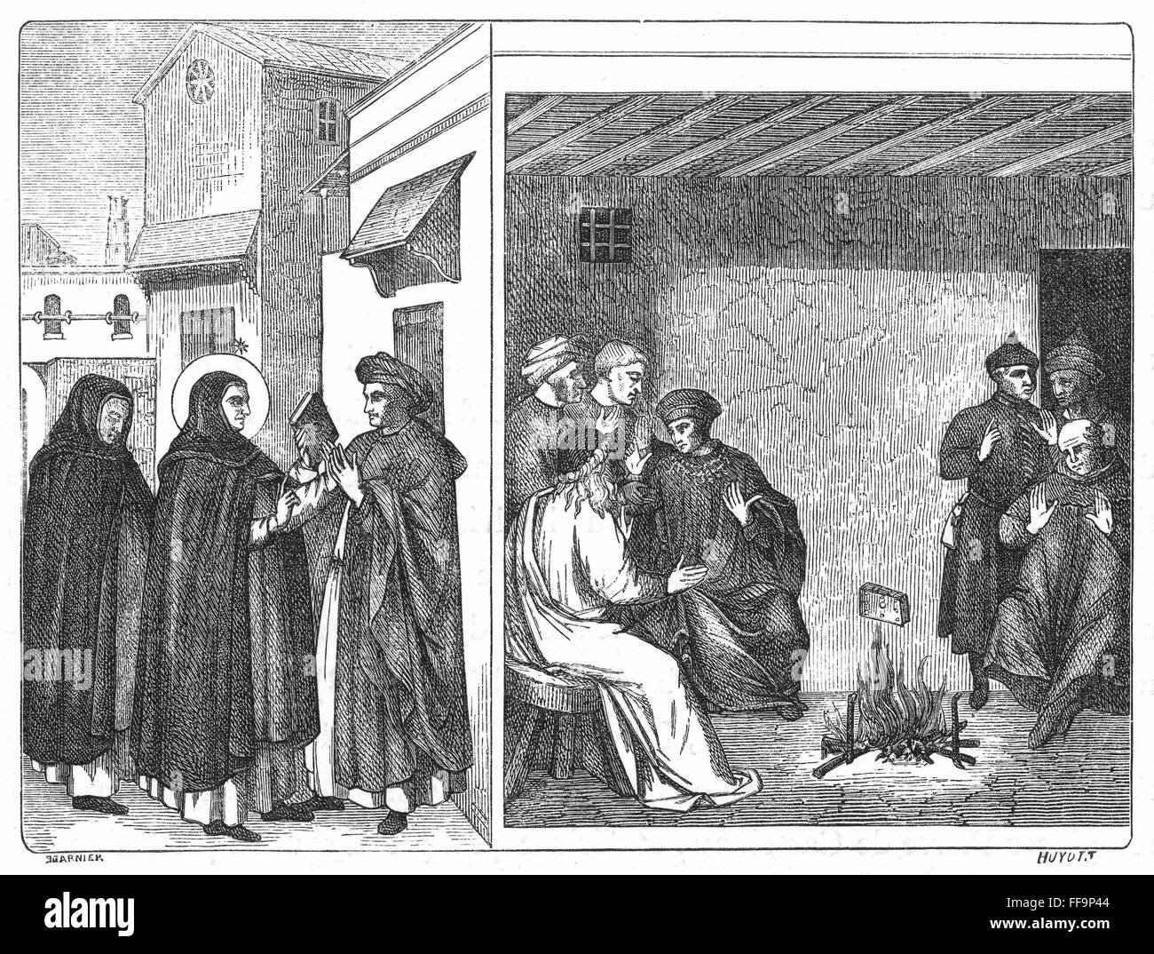 ALBIGENSIANS. /nEngraving after a painting by Fra Angelico showing St ...