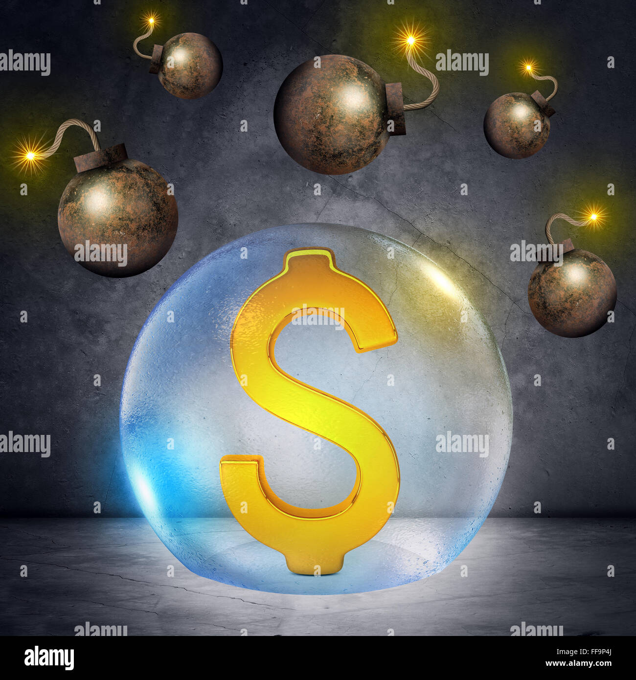 Dollar sign in bubble Stock Photo - Alamy