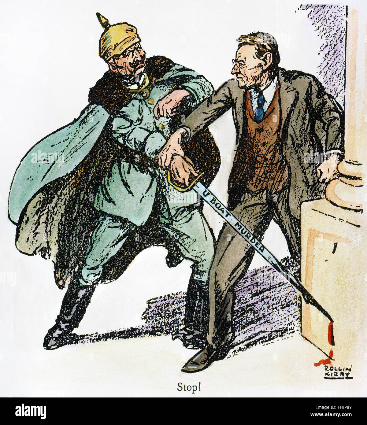 WILSON & THE KAISER: /ncartoon by Rollin Kirby from the New York World ...