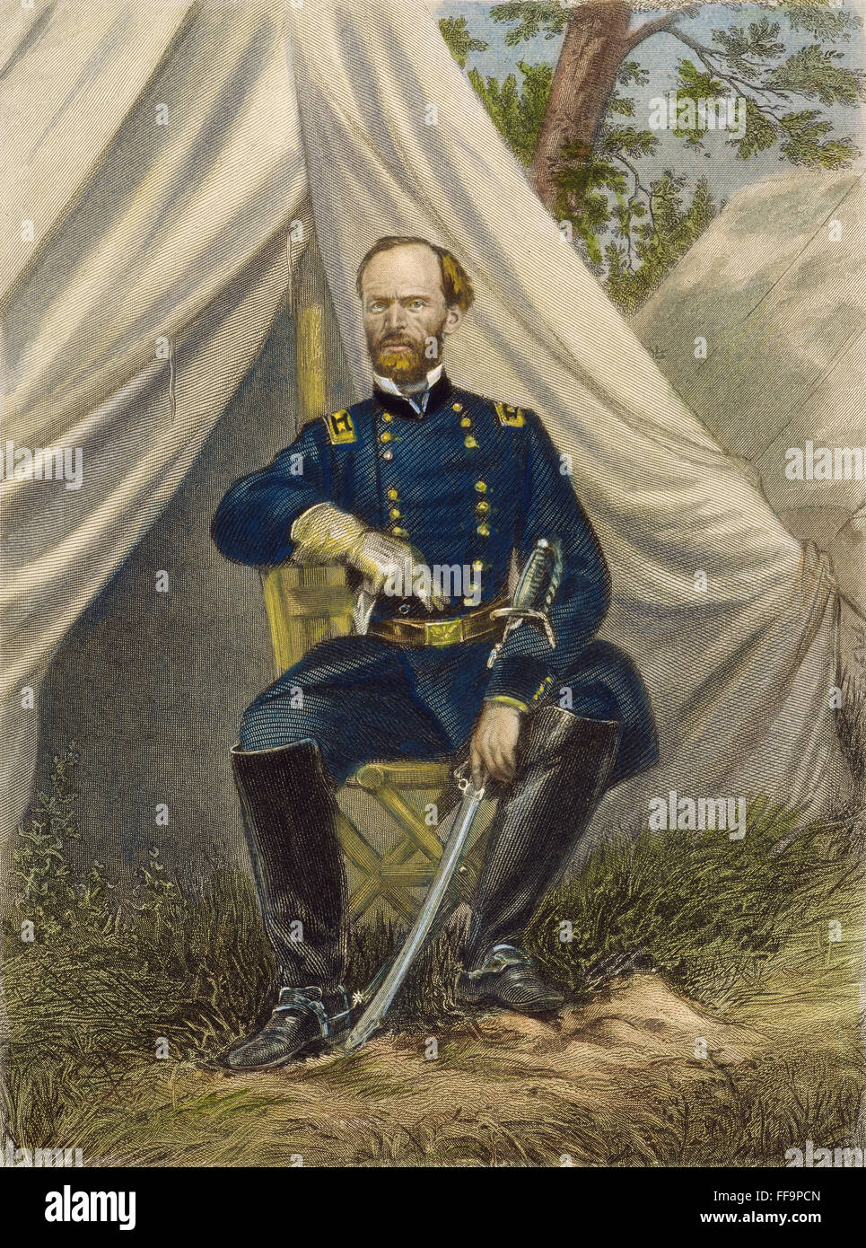 WILLIAM TECUMSEH SHERMAN /n(1820-1891). American army commander. Steel ...