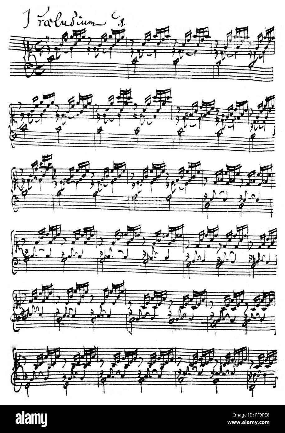 JOHANN SEBASTIAN BACH /n(1685-1750). German organist and composer. Bach ...