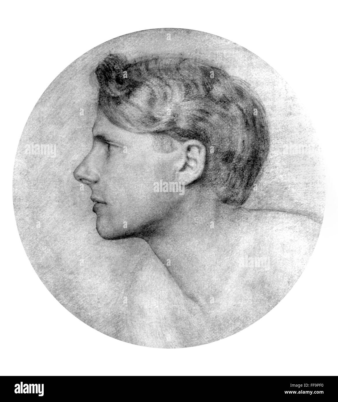 RUPERT BROOKE (1887-1915). /nPencil by J.H. Thomas Stock Photo - Alamy