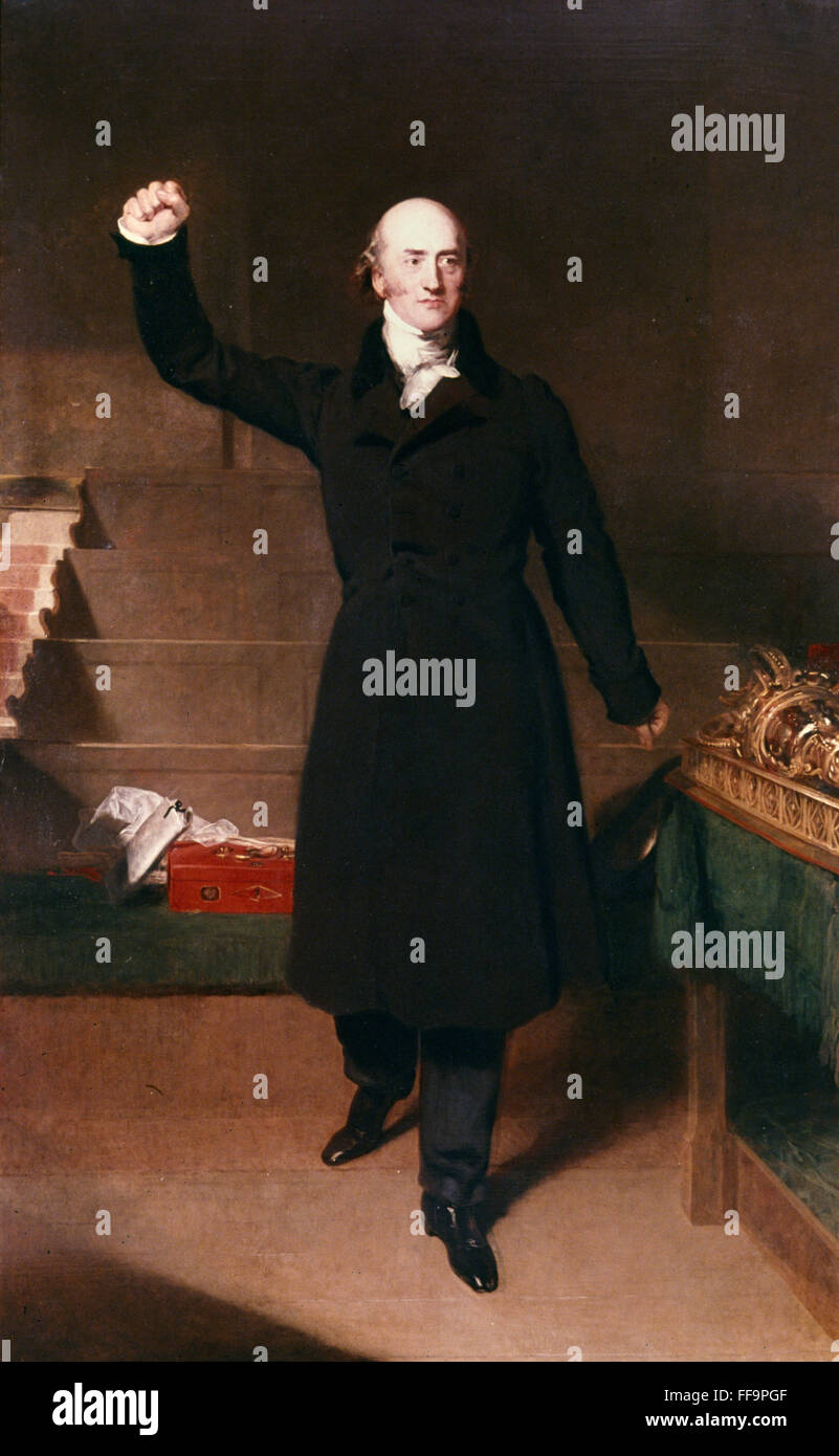 GEORGE CANNING (1770-1827). /nBritish politician. Speaking in the House ...