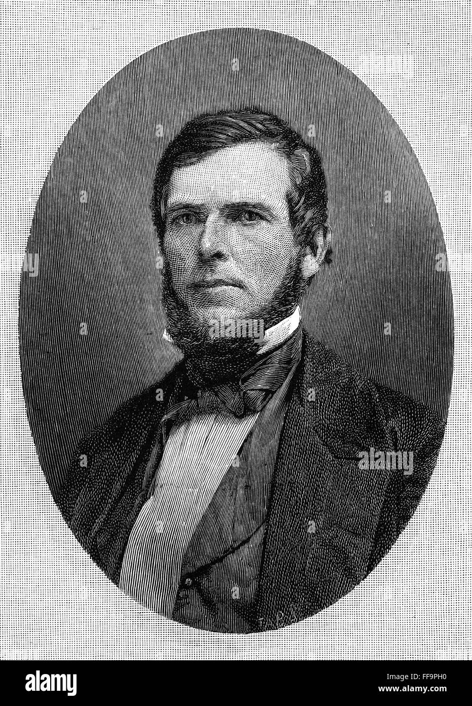 JOHN BIDWELL (1819-1900). /nAmerican pioneer. Wood engraving, 1890 ...