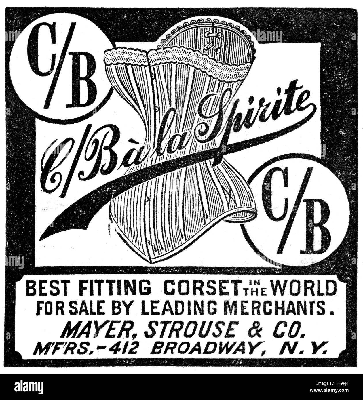 CORSET ADVERTISEMENT, 1888. /nAmerican newspaper advertisement, 1888 ...
