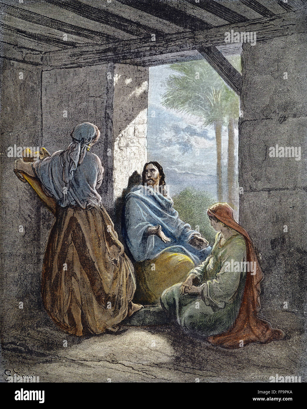 Jesus with mary and martha hi-res stock photography and images - Alamy