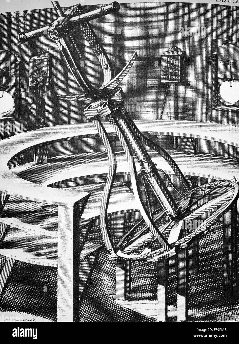OLE ROEMER (1644-1710). /nDanish astronomer. Roemer's 'Equatorial ...
