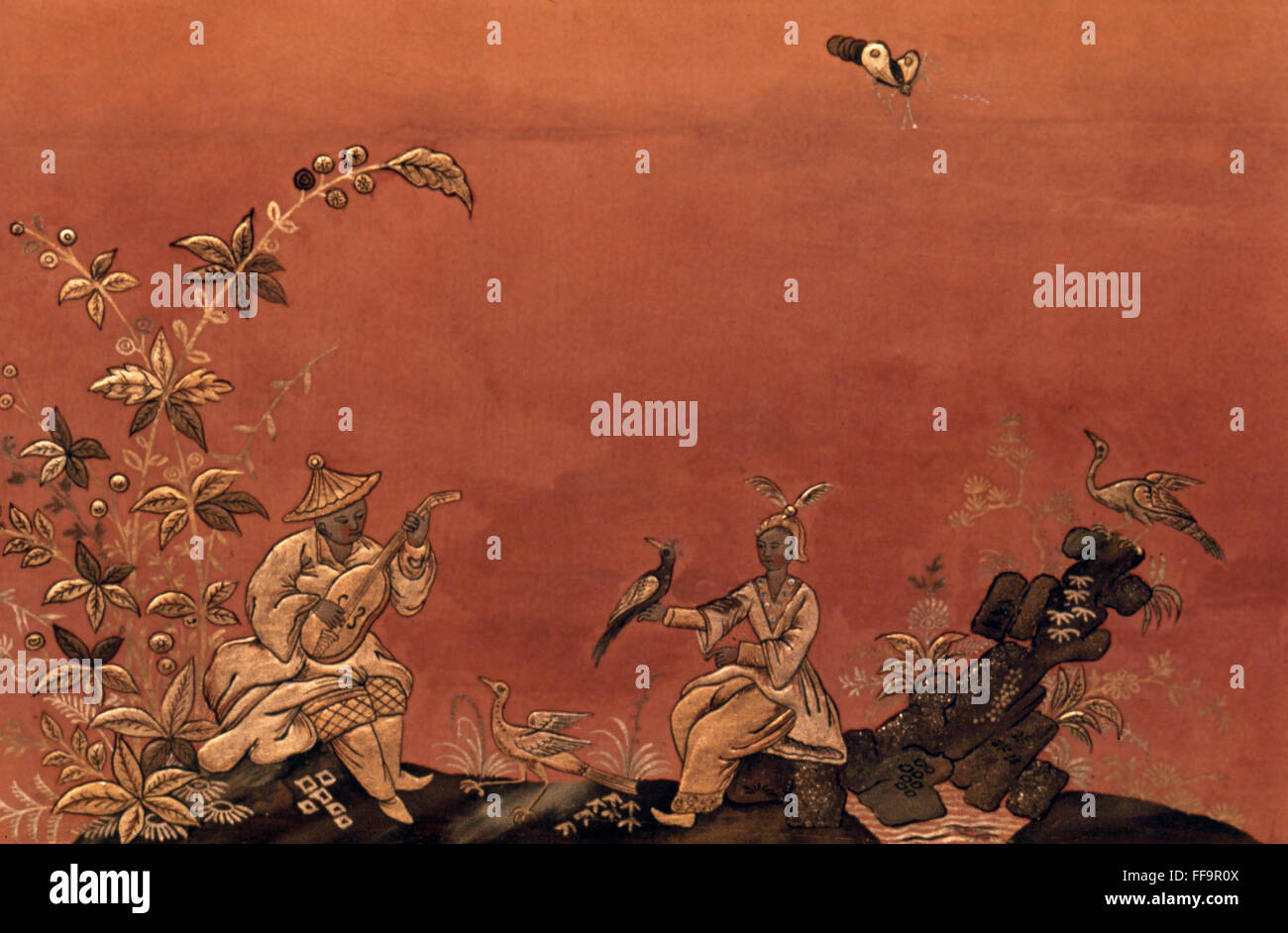 HARPSICHORD. /nBy Pascal Taskin, Paris, 1786: Chinoiserie Stock Photo ...