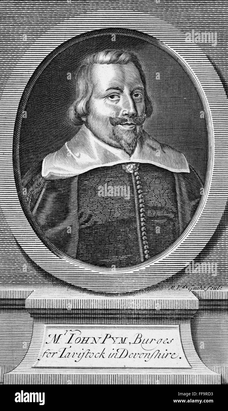 JOHN PYM (1584-1643). /nEnglish politician. Line engraving, 18th ...
