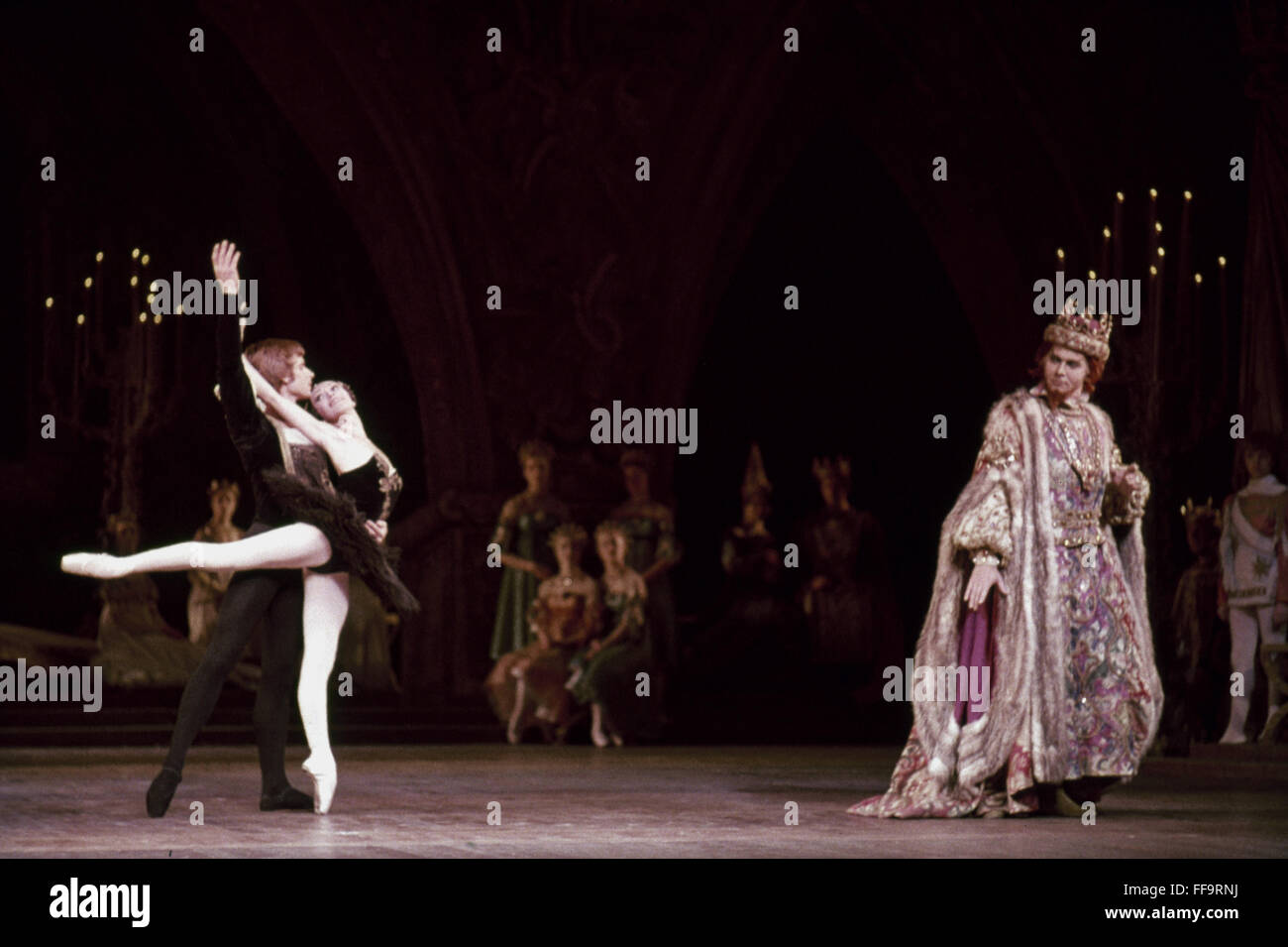 BALLET: SWAN LAKE. /nOdile with Siegfried with Von Rothbart. Act 3 ...