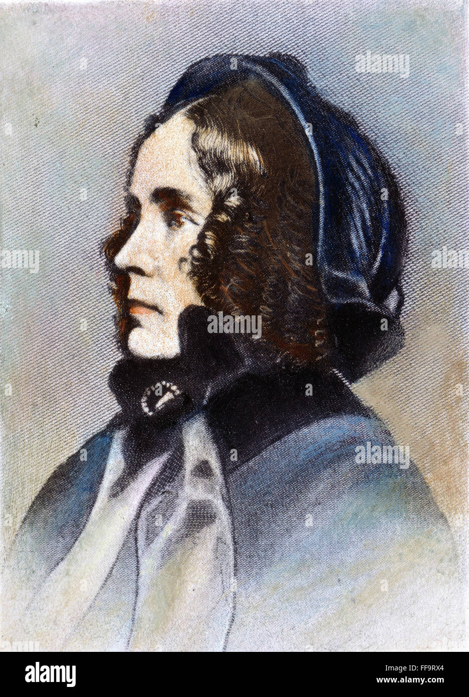JANE M.A. PIERCE (1806-1863). /nColored engraving, 19th century Stock ...