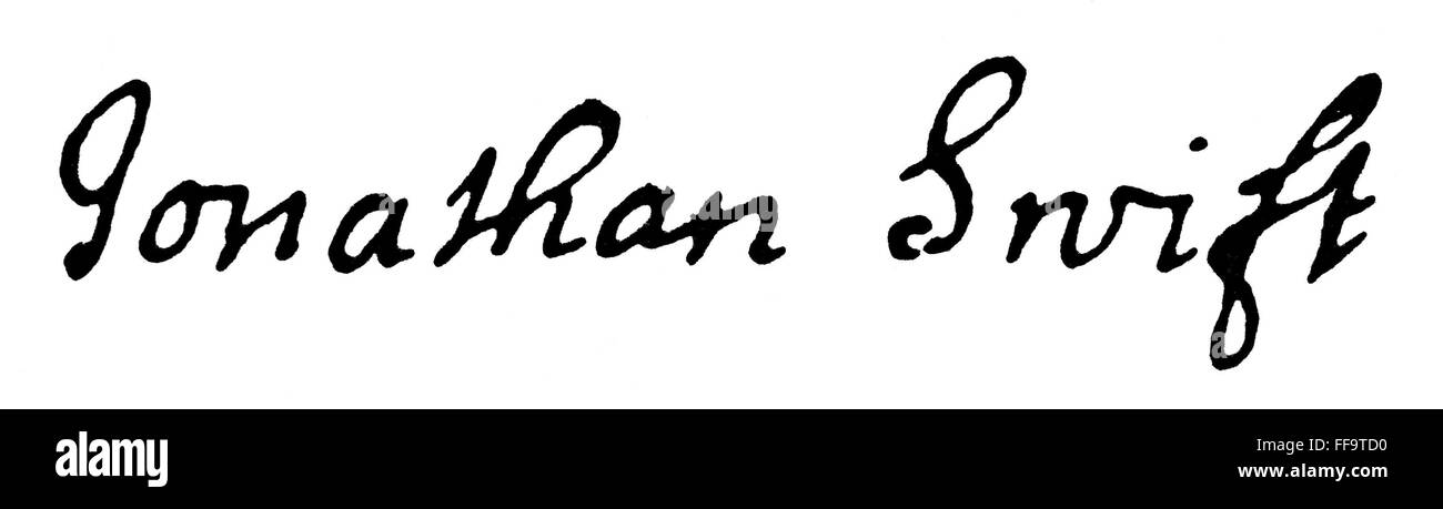 JONATHAN SWIFT (1667-1745). /nEnglish churchman and writer. Autograph ...