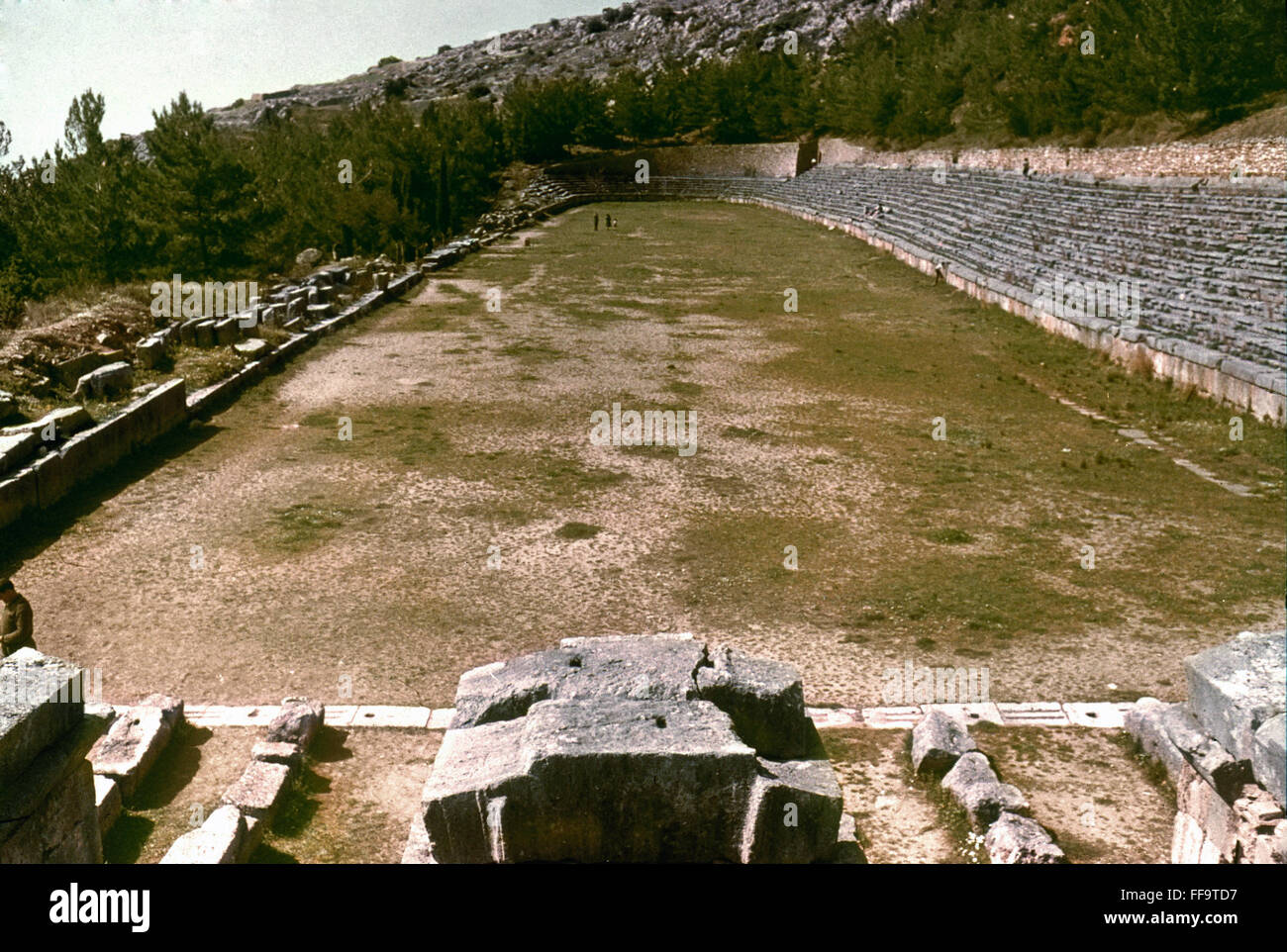 GREECE: DELPHI. /nThe Stadium, 5th century B.C Stock Photo - Alamy