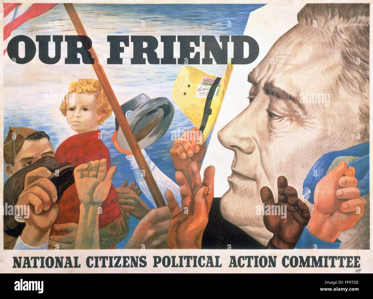 PRESIDENTIAL CAMPAIGN, 1944. /n'Our Friend.' Lithograph poster by Ben ...
