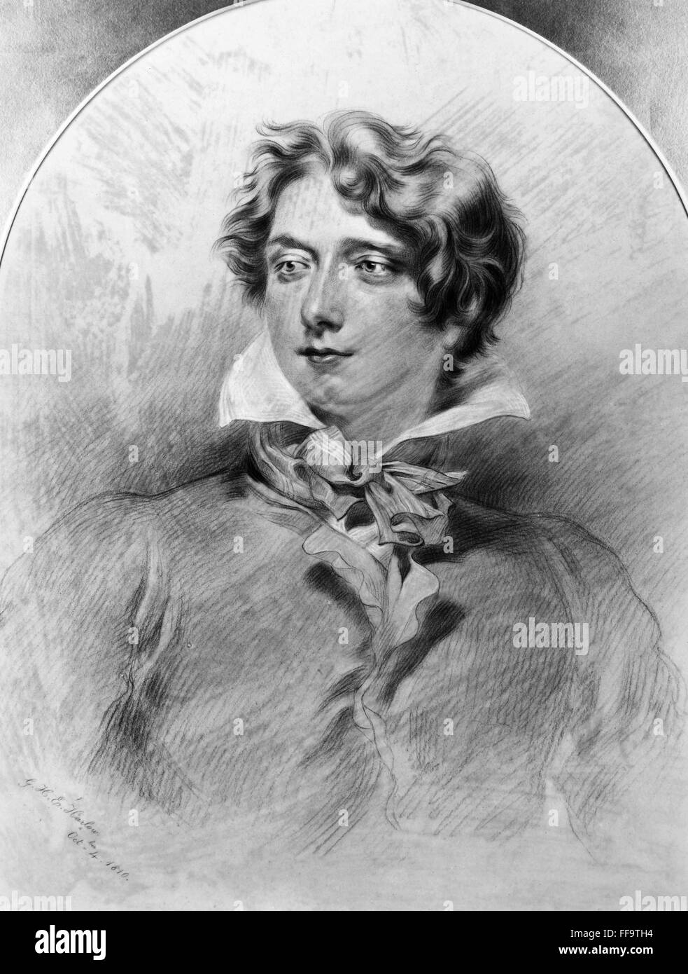 GEORGE HENRY HARLOW /n(1787-1819). English painter. Self-portrait ...