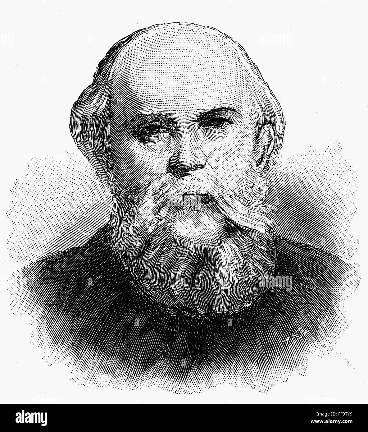 PAUL VERLAINE (1844-1896). /nFrench poet. Wood engraving, 1893 Stock ...