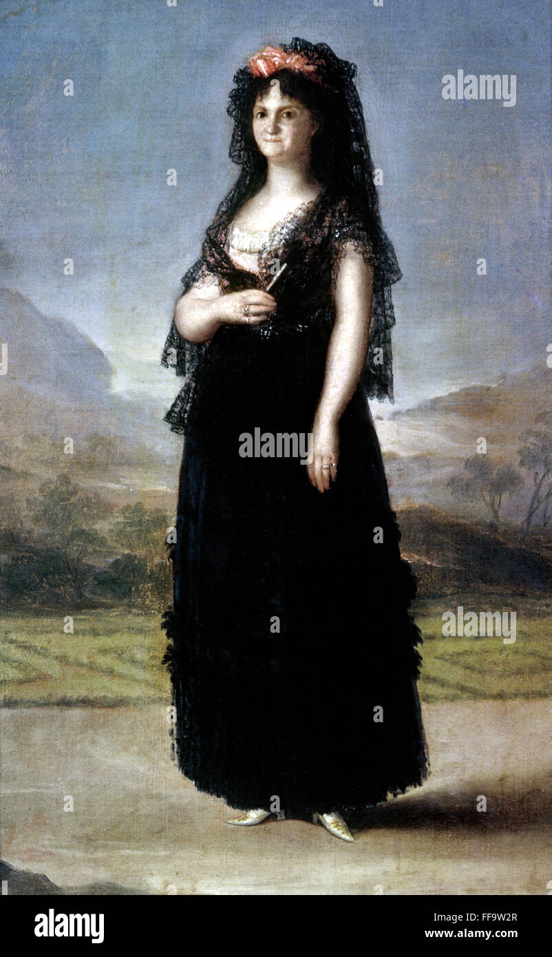 GOYA: QUEEN MARIA LUISA. /nMaria Luisa of Parma, Queen of Spain. Oil on ...