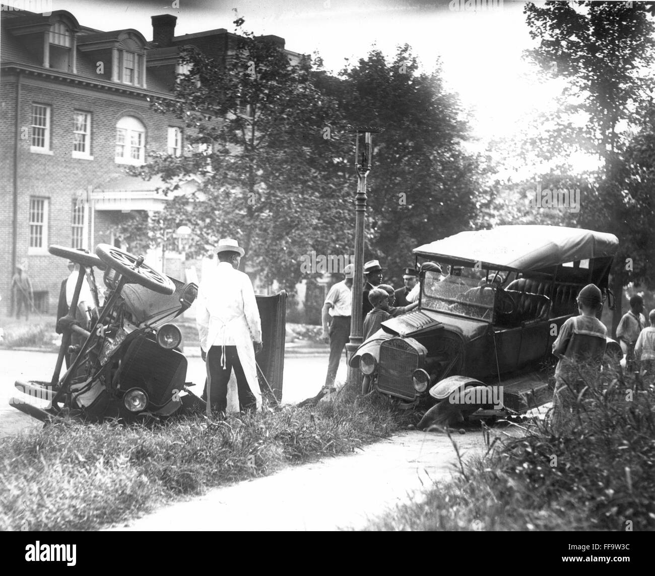 AUTO ACCIDENT. /nAn accident involving two Ford Model T's Stock Photo ...